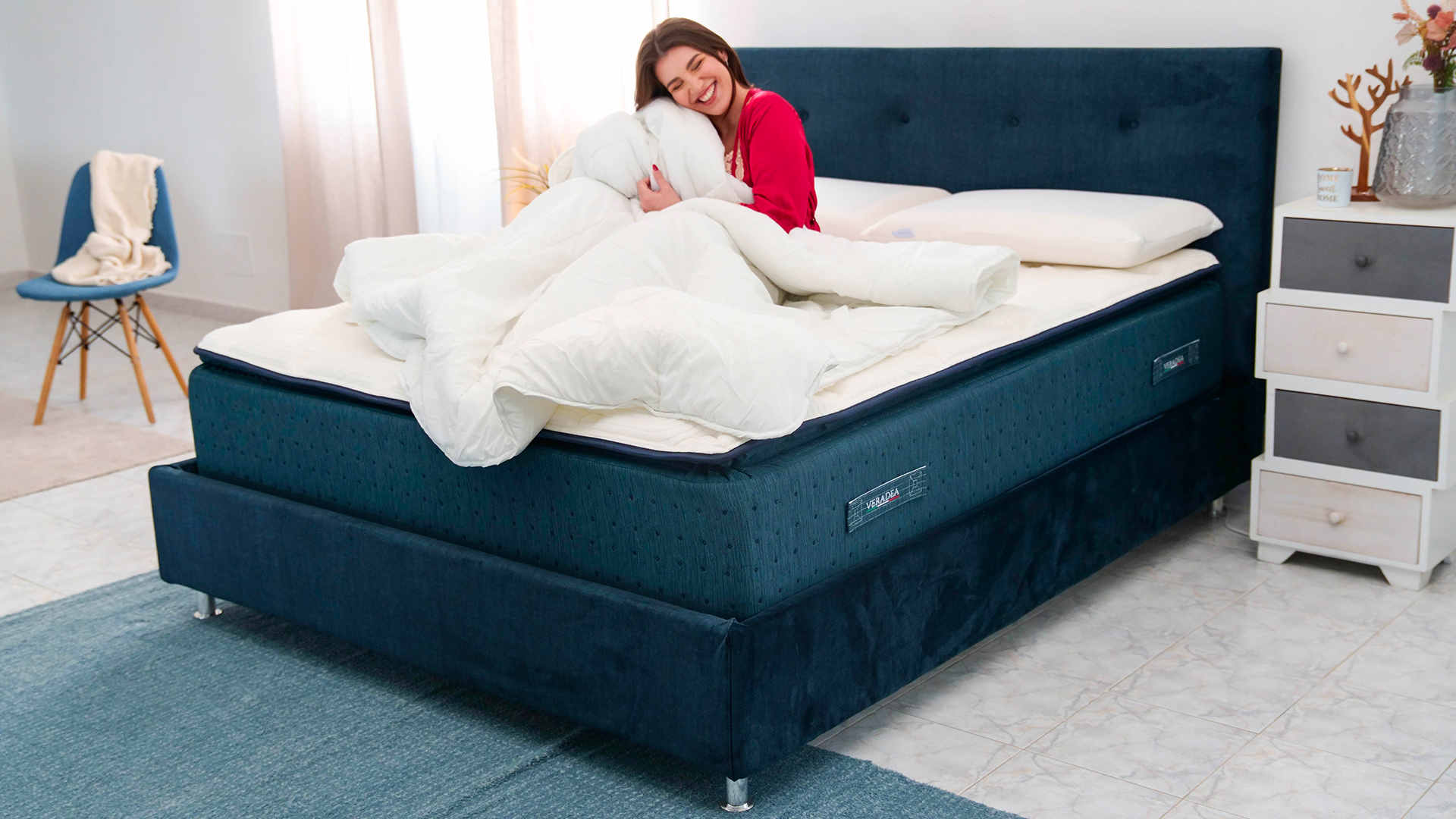 Letto contenitore imbottito in promozione Sogno